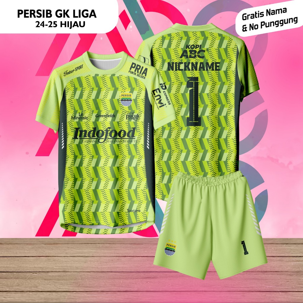 Jual Baju Jersey Football Persib Maung Bandung FC KIPER Hijau LIGA 2024 ...