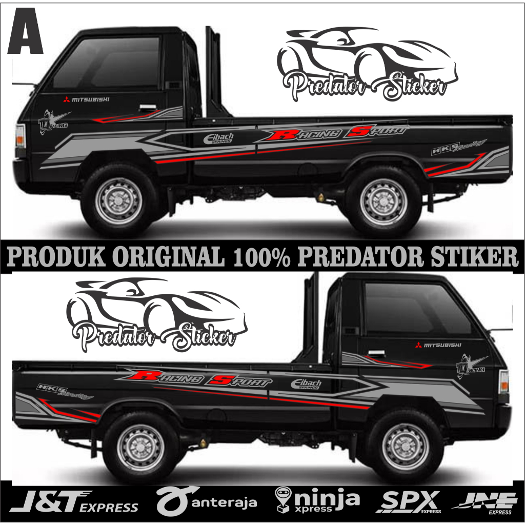 Jual Stiker Cutting Mobil L300 Pick up racing sport Stiker Striping ...