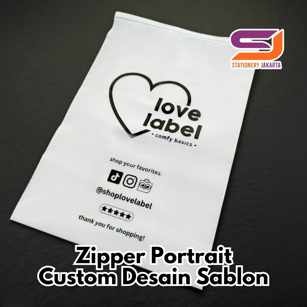 Jual Zipper Bag Custom Desain Sablon Transparan Doff Organizer Bag ...