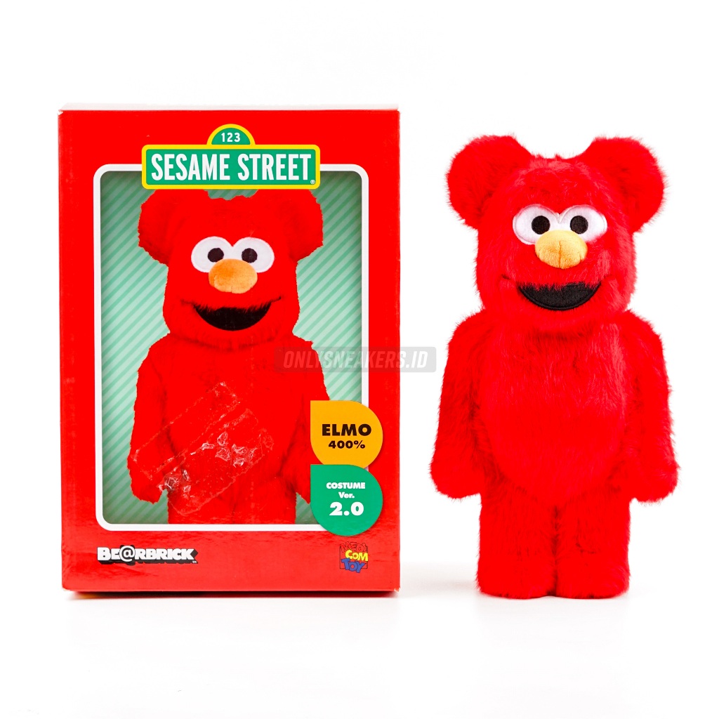 Jual BE@RBRICK X SESAME STREET ELMO COSTUME VER.2 400% (100% AUTHENTIC ...