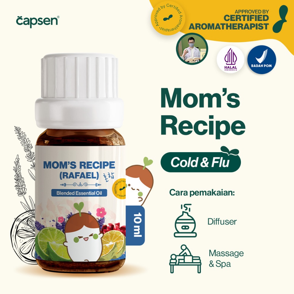Jual CAPSEN Mom 's Recipe Signature Blend Cold Cough Flu Batuk Kids Friendly Essential Oil ...