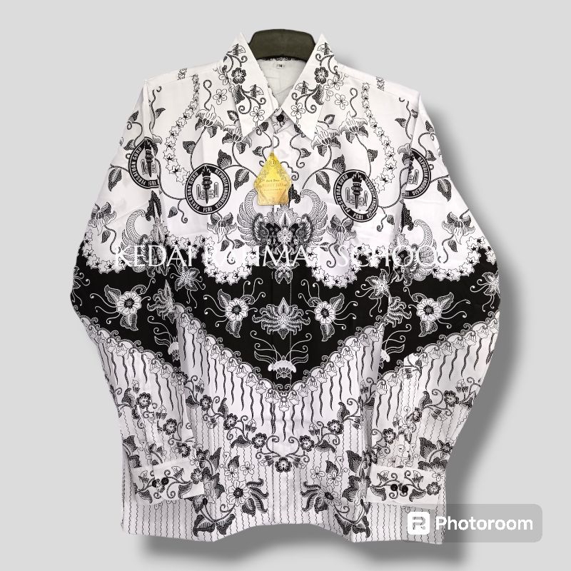Jual Baju Kemeja Seragam Batik PGRI Pria Cowok ASN PNS DINAS GURU Lapis ...