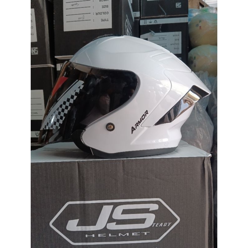 Jual Helm half face JS armor | Shopee Indonesia