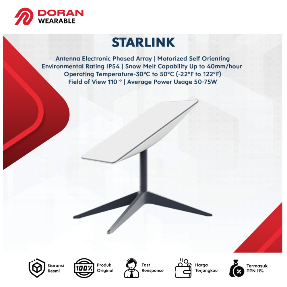 Jual STARLINK Standard Internet Kit Satellite Antenna & WiFi Router Kit ...