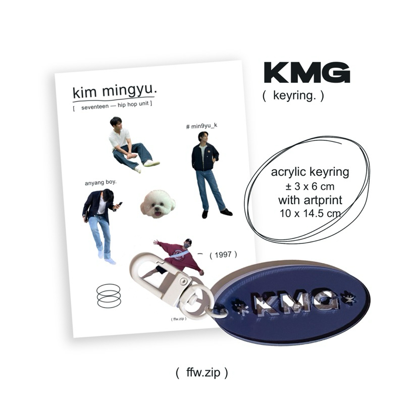 Jual KMG Keyring / Keychain SET | Seventeen Kim Mingyu | Shopee Indonesia