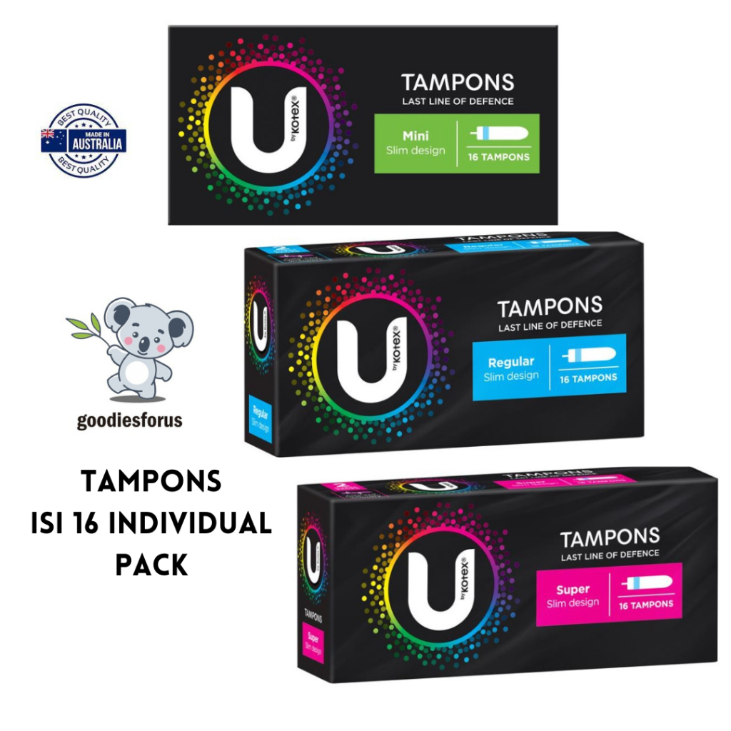 Jual U by Kotex Slim Tampons Mini Reguler dan Super 16 Pack/tampon ...