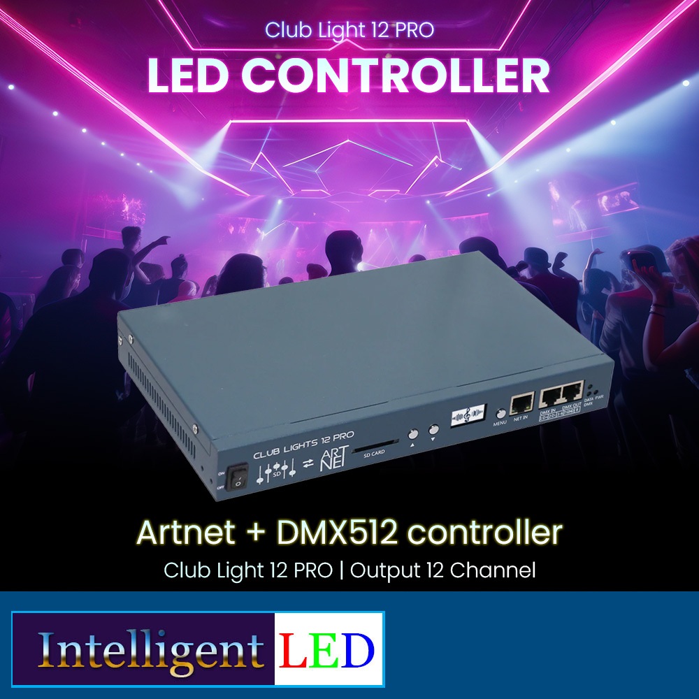 Jual LED Controller Online Offline Club Light PRO 12 Channel Artnet DMX Software Resolume Madrix ...
