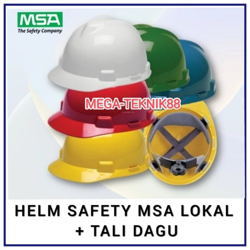 Jual HELM PROYEK V-GRAD SAFETY MSA LOKAL + TALI DAGU | Shopee Indonesia