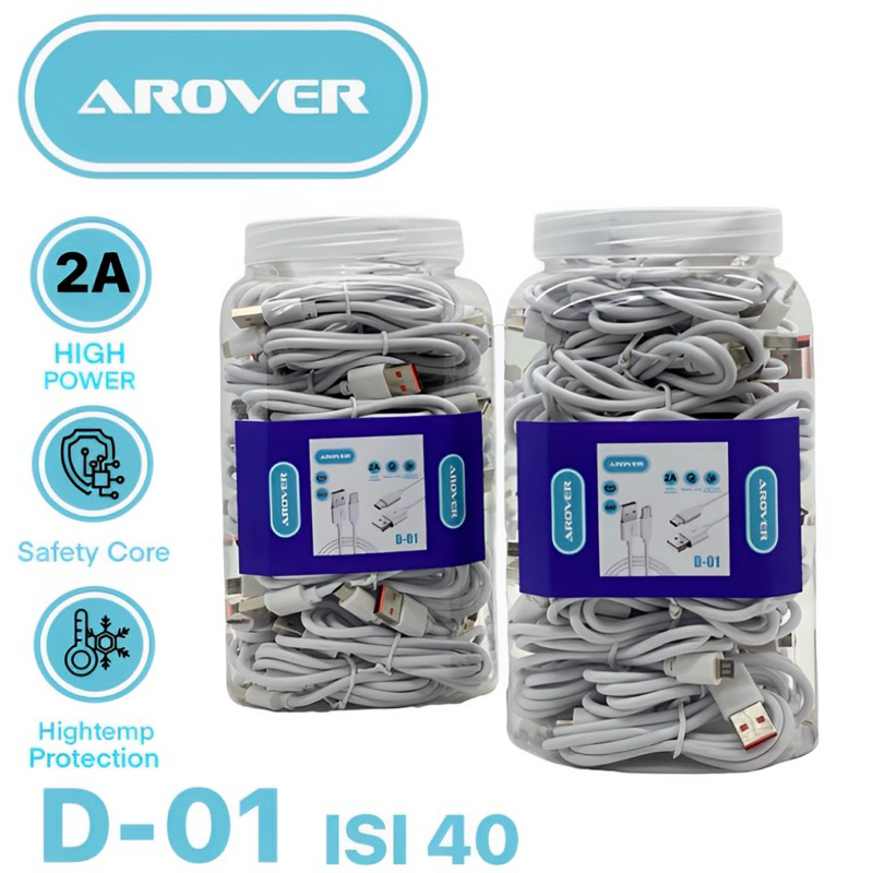 Jual Kabel toples isi 40 Full white micro/typec | Shopee Indonesia