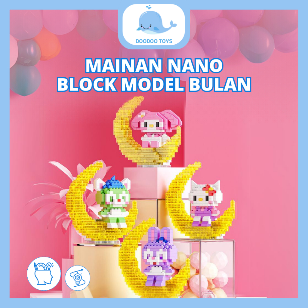 Jual Nano Block Model Bulan Balok Susun Mainan Bangunan 3D Puzzle Brick ...