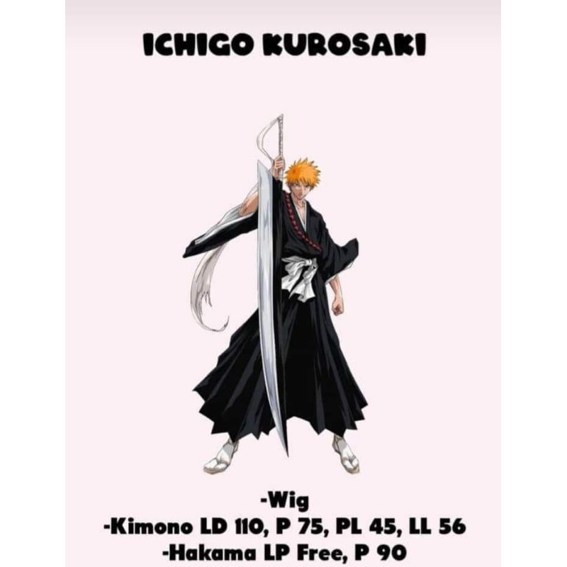 Jual Costume dan wig cosplay Ichigo kurosaki Bleach anime | Shopee ...