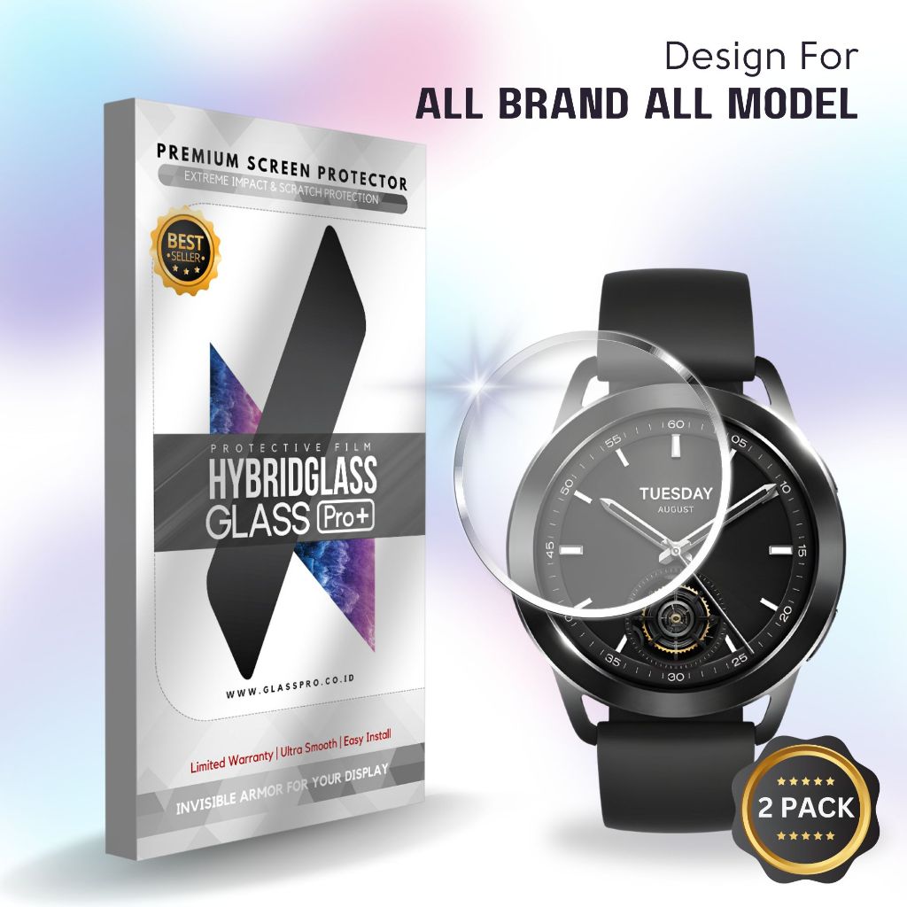 Jual GLASS PRO Hybrid Glass Premium Pelindung Layar Smart Watch ...