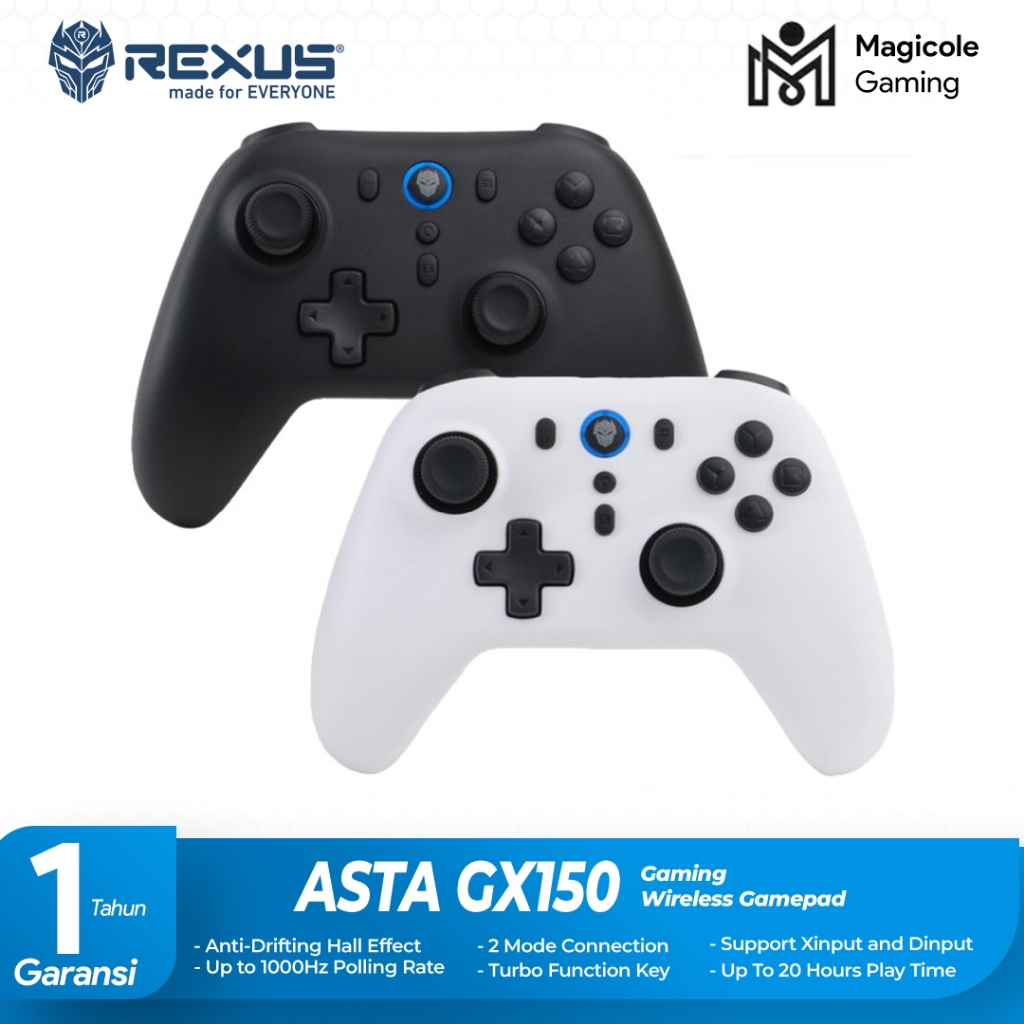 Jual Rexus Pro Gaming Wireless Gamepad ASTA GX150 / GX-150 | Shopee ...