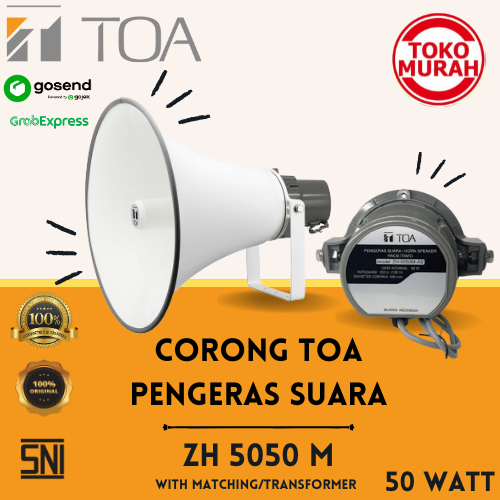 Jual Pengeras Suara/TOA Horn Speaker ZH-5050 M Corong Speaker 50 Watt Mecing/Matcing/Trafo ...