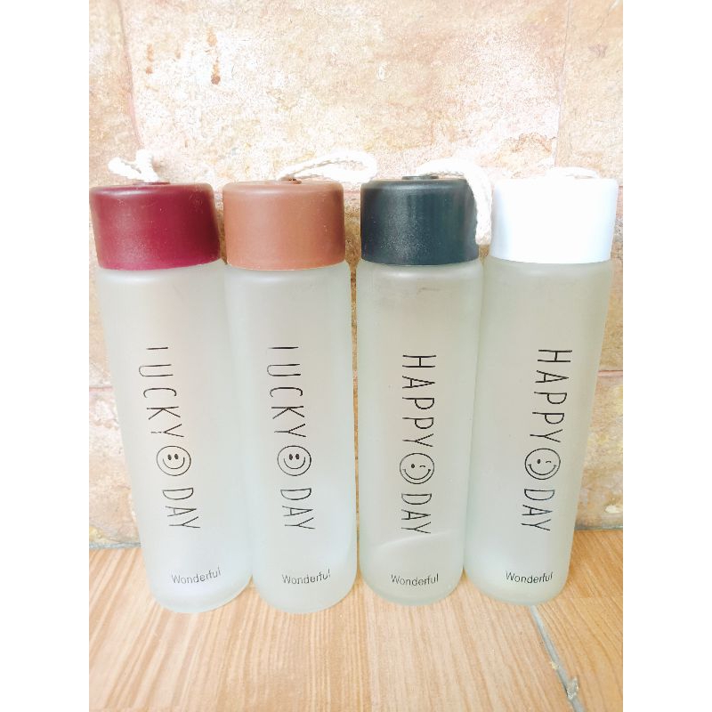 Jual Botol Kaca Lucky Day Tanpa Box / Botol Kaca Lucky Day / Botol Doff ...