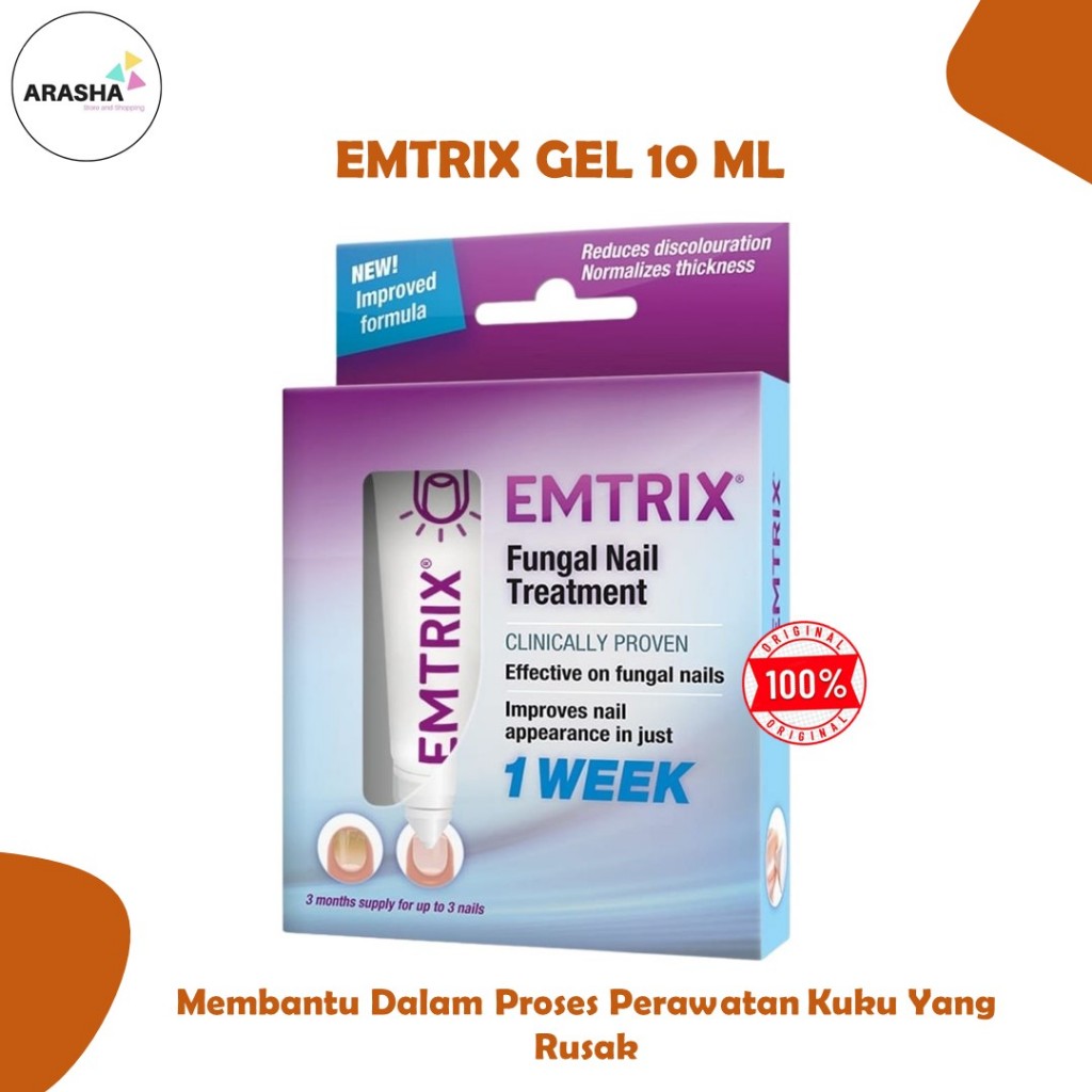 Jual EMTRIX GEL 10 ML Perawatan Kuku/Obat Jamur Kuku/Vitamin kuku/Kuku ...