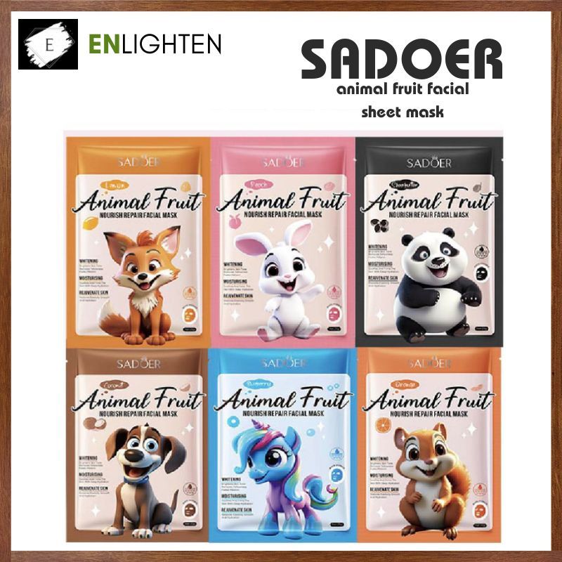 Jual 【COD】SADOER Animal Fruit Facial Sheet Mask Nourish Repair Masker ...