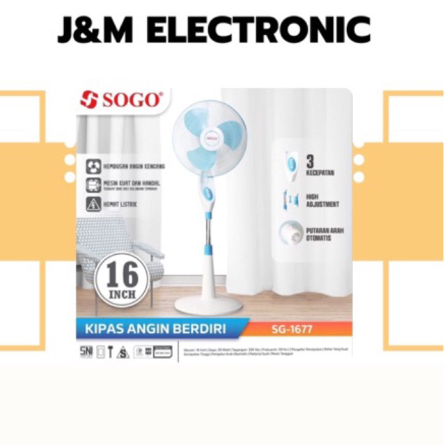 Jual SOGO stand fan sogo 16 inch/ Kipas berdiri sogo 16 inch(1667 ...