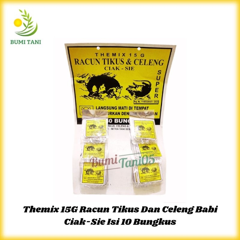 Jual Racun Tikus & Babi Celeng Themix 15G Ciak Sie Isi 10 Bungkus ...