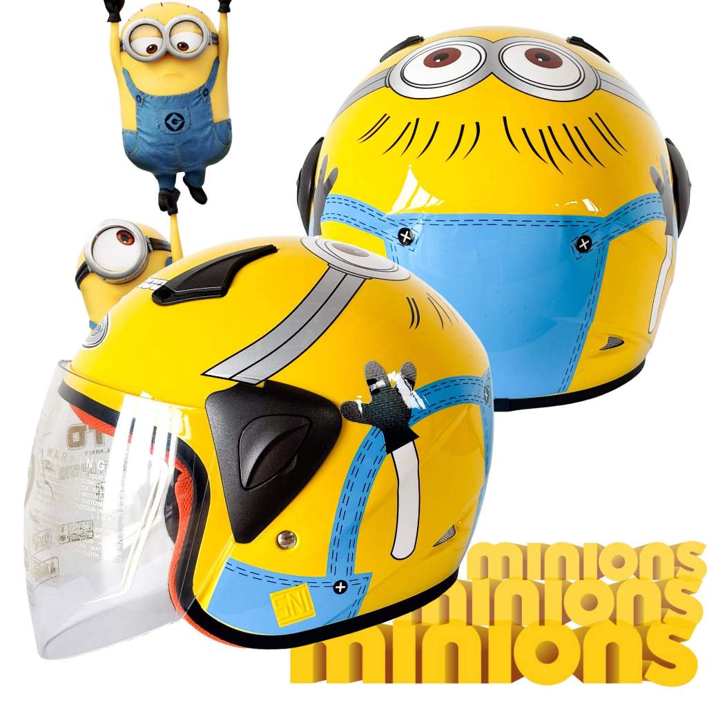 Jual Helm Anak Lucu Motif Minion untuk Usia 5 hingga 7 Tahun SNI ...