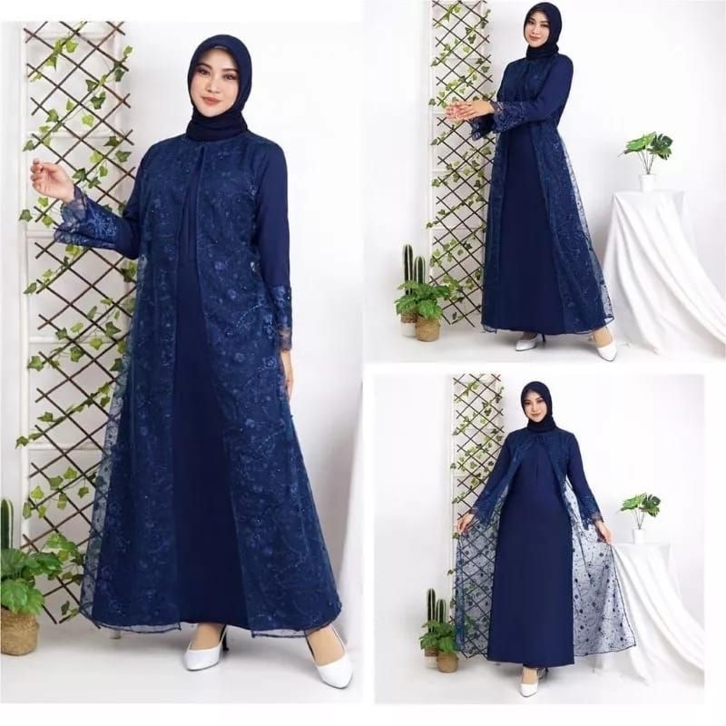 Jual Gamis Hena Busui TilLe Bordir Mutiara !! SIZE S M L XL XXL XXXL ...