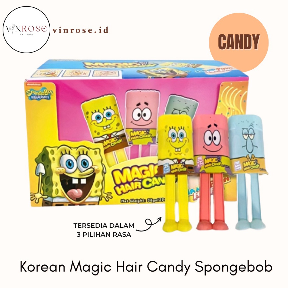 Jual Harga Max Squiard Spongebob Candy Permen Viral Korean Magic Hair Candy | Shopee Indonesia