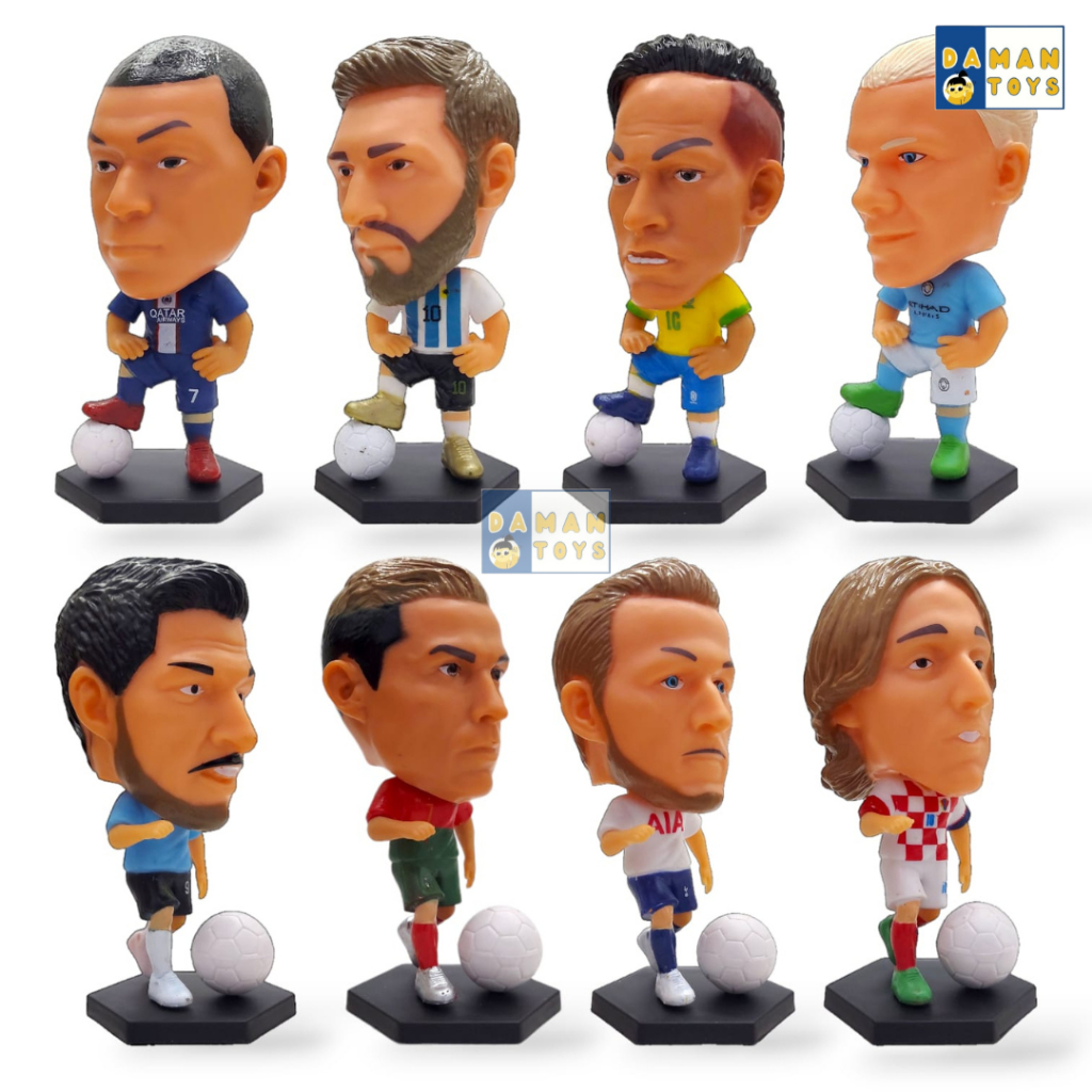 Jual Miniatur Figure Pemain Bola Soccerwe Kodoto Ronaldo Mbappe David ...