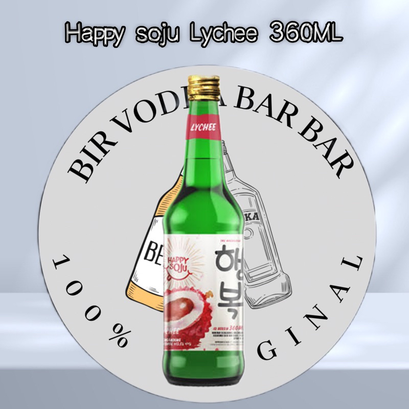 Jual Happy soju Lychee 360ML | Shopee Indonesia