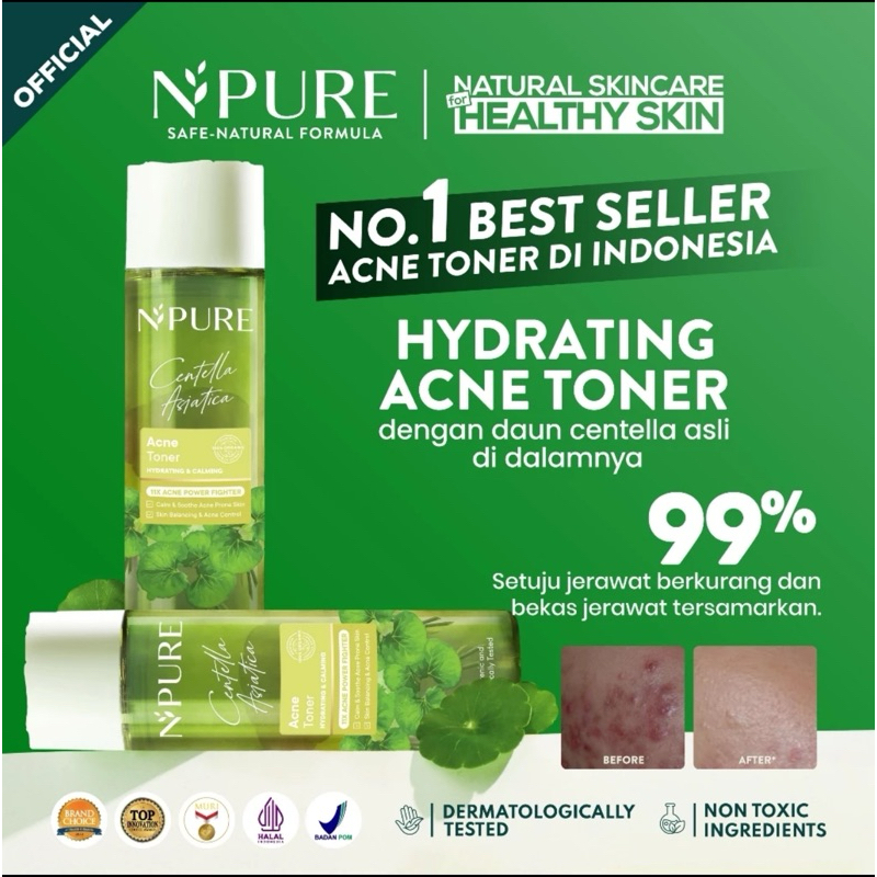 Jual toner N PURE hydrating acne toner cica original | Shopee Indonesia