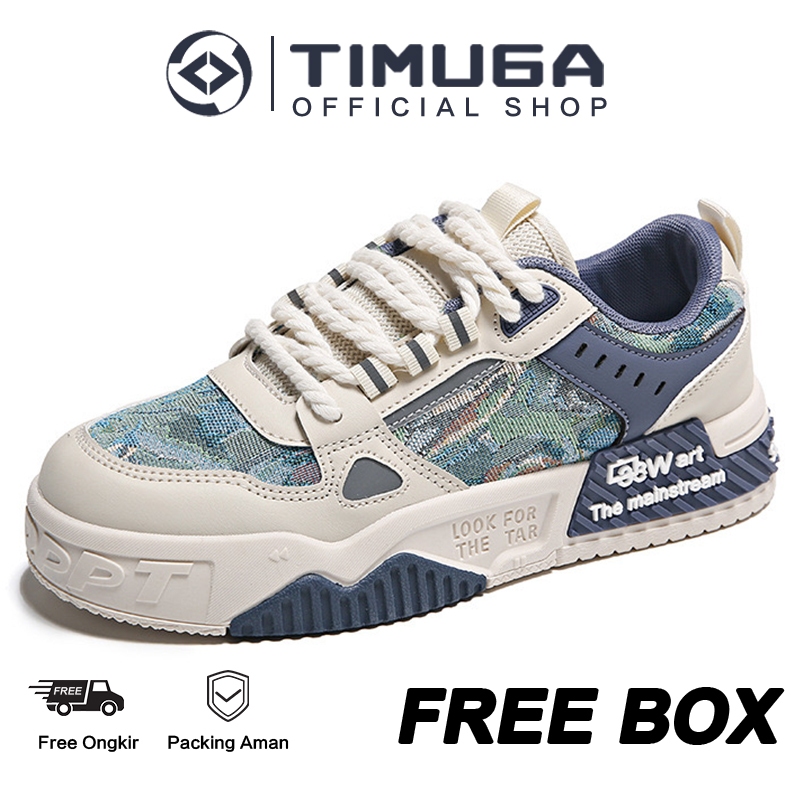Jual TIMUGA Sepatu Pria Sneakers Casual Sepatu Jalan Kekinian Sepatu ...