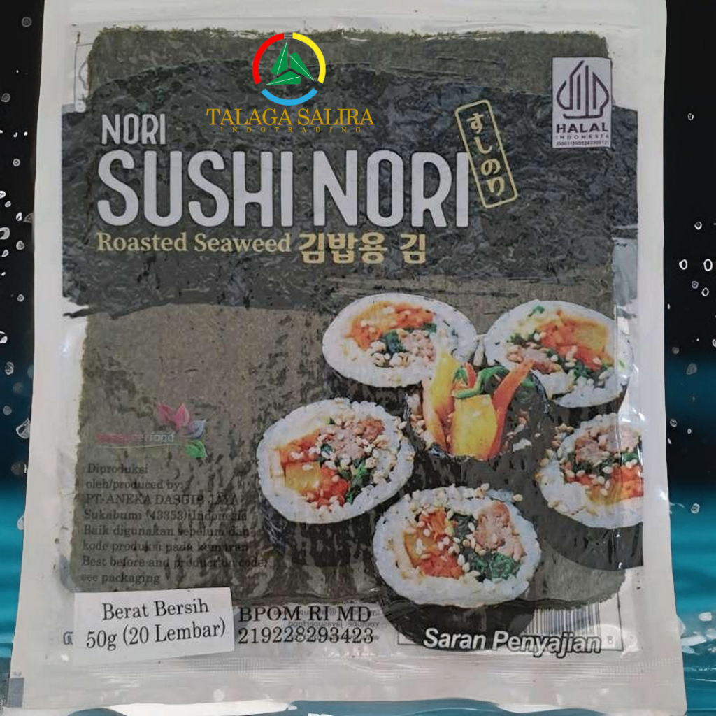 Jual Sushi Nori HALAL Seaweed Rumput Laut Sushi Untuk Kimbab/ Gimbab ...