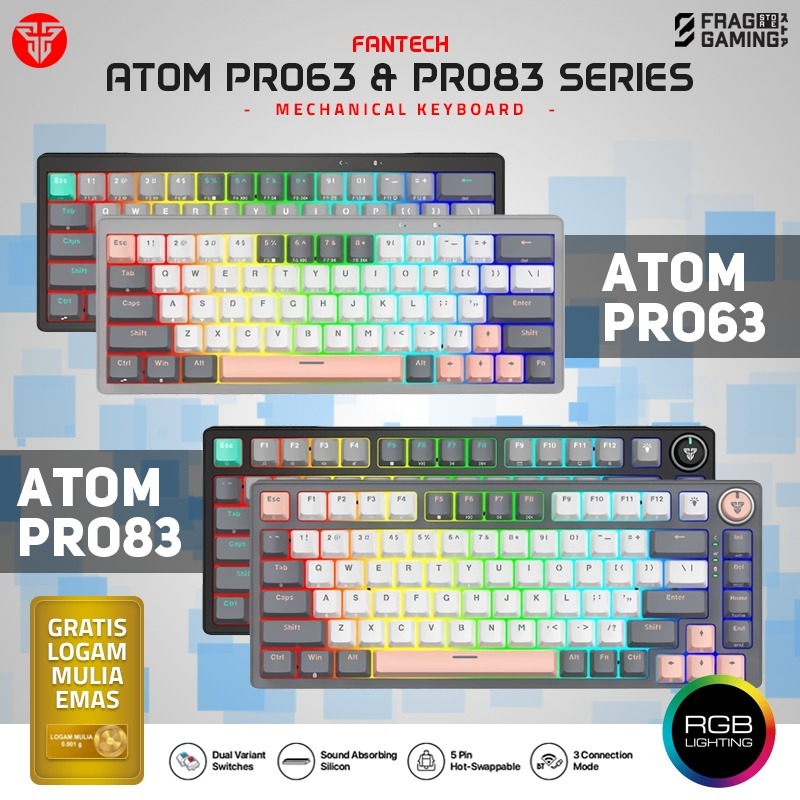 Jual Fantech ATOM PRO63 PRO 63 MK912 SERIES Wireless Keyboard ...