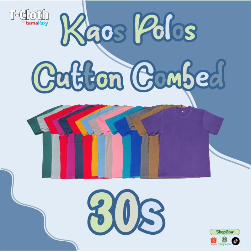 Jual Kaos Polos 100% Cotton Combed 30s Premium Knitto Original | Shopee ...