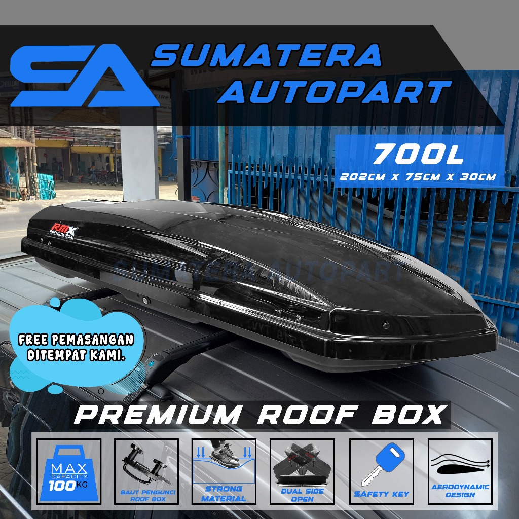 Jual Roof Box Bagasi Atas Mobil Rofbox Roofbox Universal Rmx Premium ...