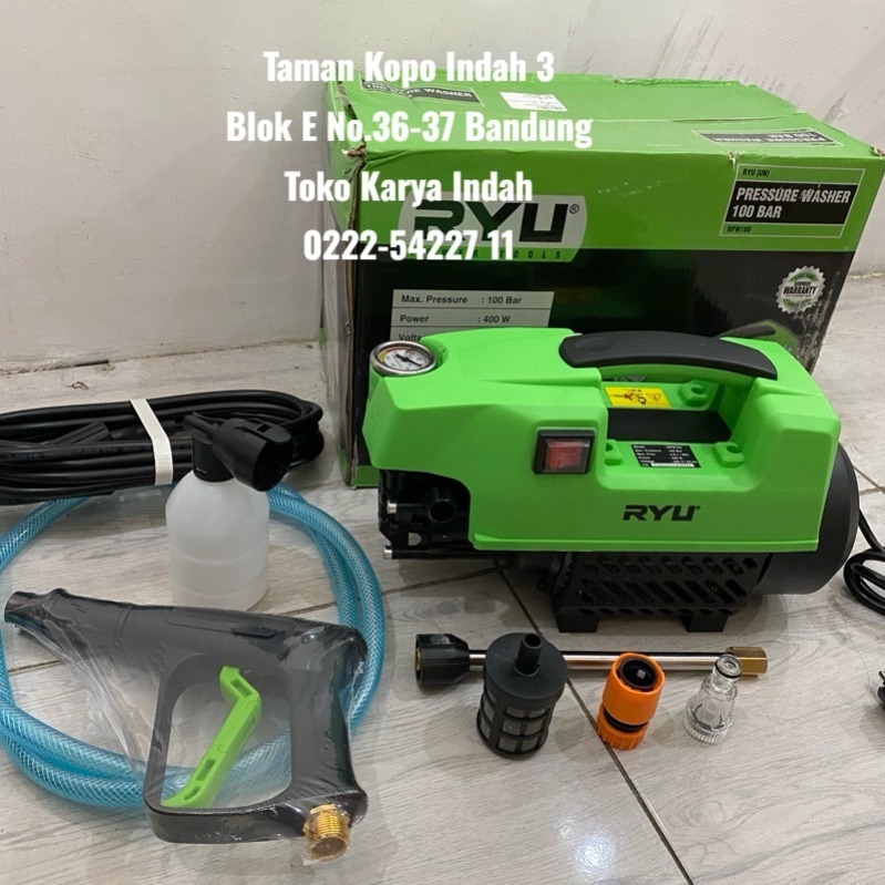Jual Mesin Jet Cleaner RYU RPW100 Pressure Washer Cuci Mobil AC 400 ...