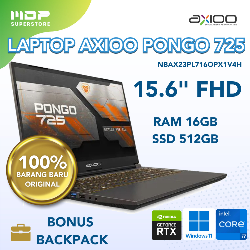 Jual LAPTOP AXIOO PONGO 725 | i7 12650H 16GB 512GB RTX2050 4GB WINDOWS ...
