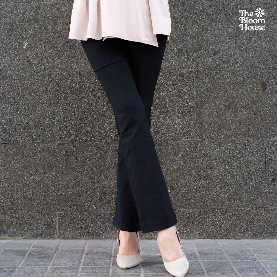 Jual Rosetta Flare Pants Cotton Celana Wanita Highwaist Semi Cutbray ...