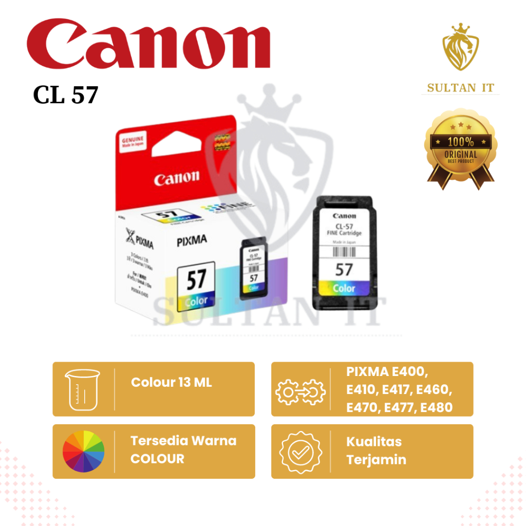 Jual Tinta Canon CL 57 / CL57 Color / PG 47 Black Original | Shopee ...