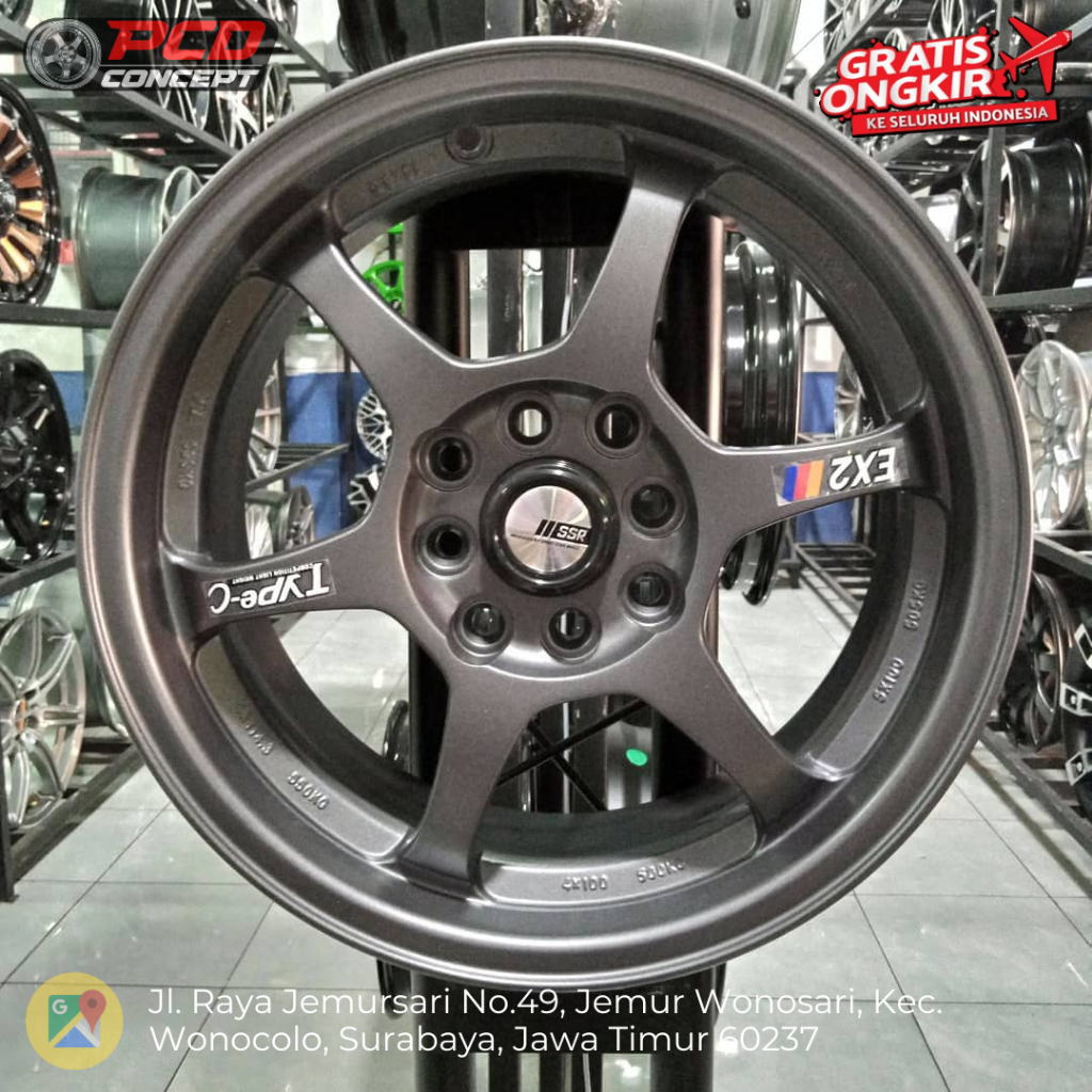 Jual Velg Mobil SSR type c Ring 15 lebar 6,5 inchi Hole 8x100-114,3 ET 38 Grey Velg mobilio atoz ...