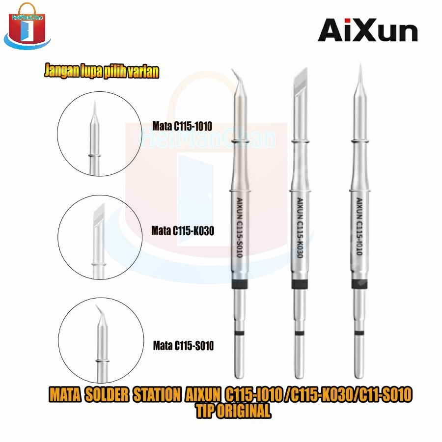 Jual Mata Solder Station AIXUN C115-I010/C115-K030/C115-S010 TIP ORIGINAL | Shopee Indonesia