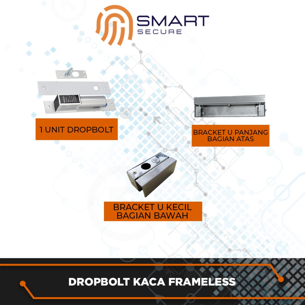 Jual SMART SECURE Dropbolt Kaca Frameless Drop Bolt Pintu Kaca ...