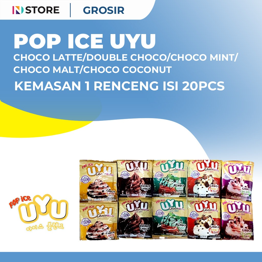 Jual POP ICE UYU CHOCO LATTE/CHOCO MALT/CHOCO COCONUT/DOUBLE CHOCO ...