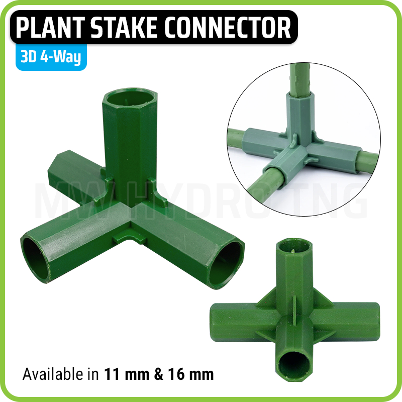 Jual Plant Stake Connector, 3D 4-Way | Konektor Ajir Tanaman, Sambungan ...