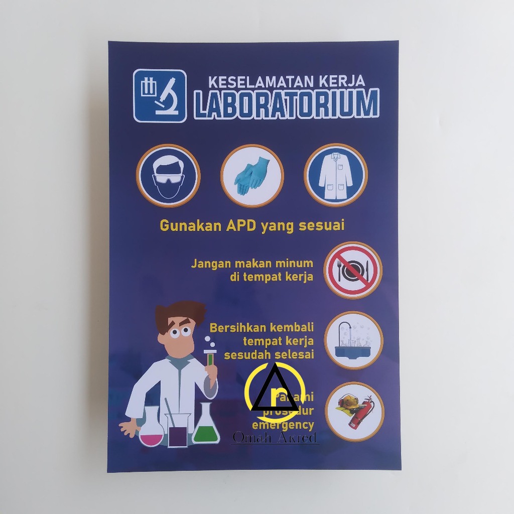 Jual Poster Keselamatan Kerja Laboratorium - K3 - Keselamatan Kerja ...