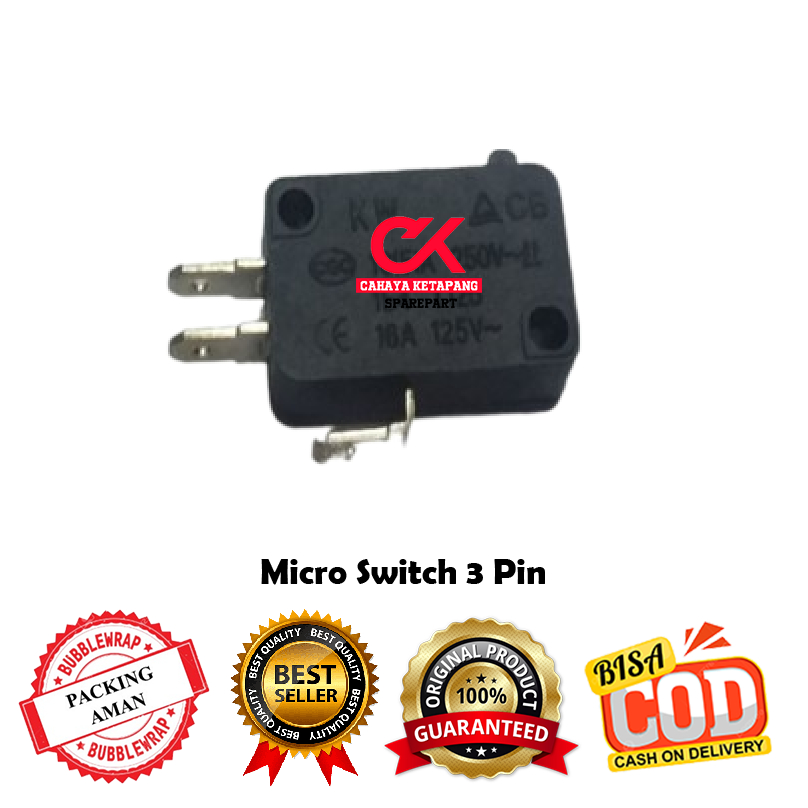 Jual Micro Switch 3 Pin Magic com - Saklar Mikro Otomatis Rice Cooker Majic Jar | Shopee Indonesia