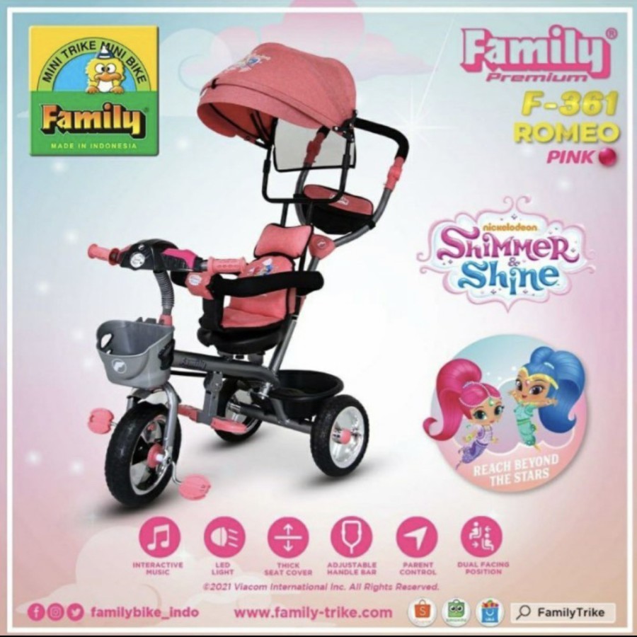 Jual Sepeda Stroller Family 360H Sepeda Anak Roda Tiga 361 ROMEO ...