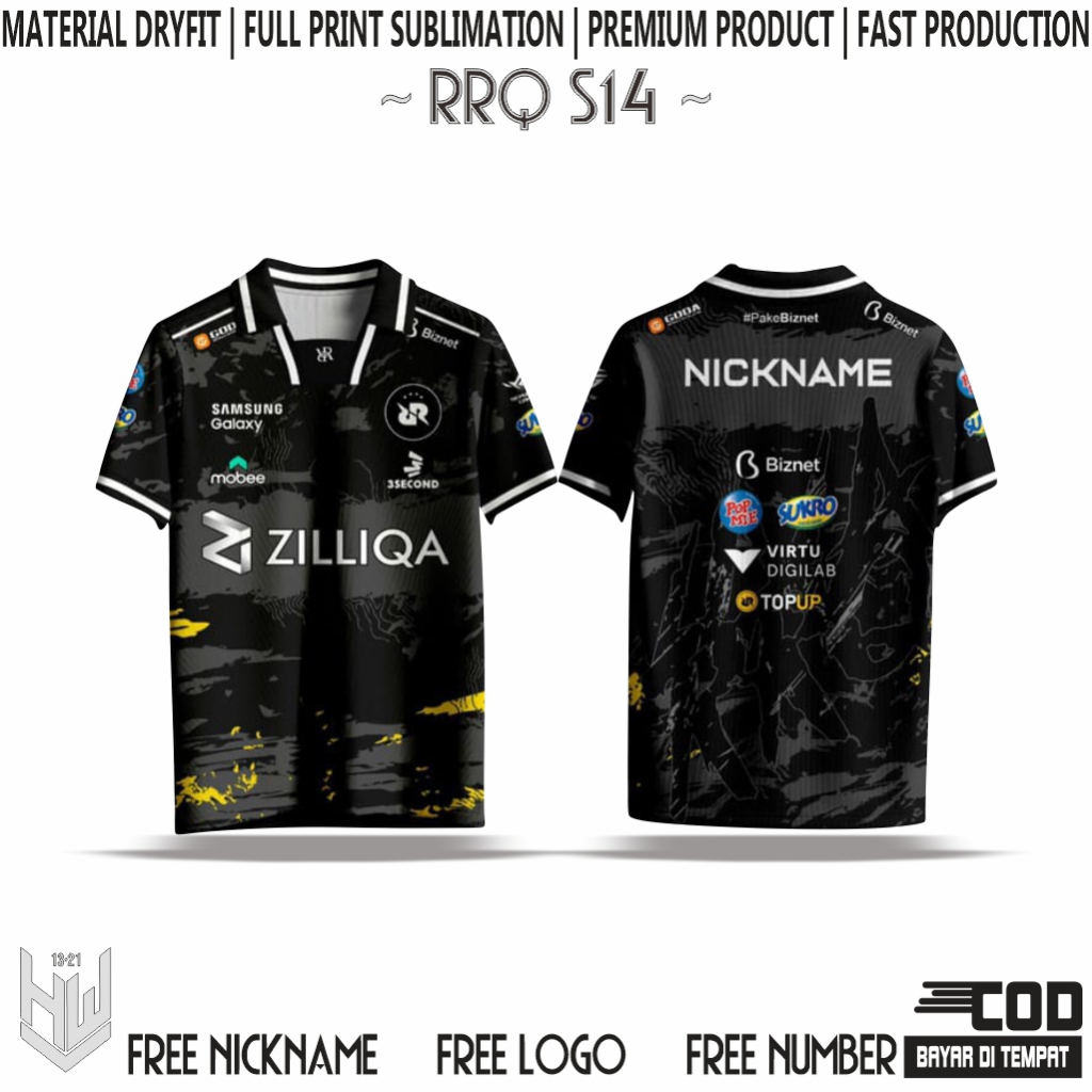 Jual JERSEY RRQ TERBARU 2024 HITAM HOME MPL SEASON 14 FULL PRINTING ...