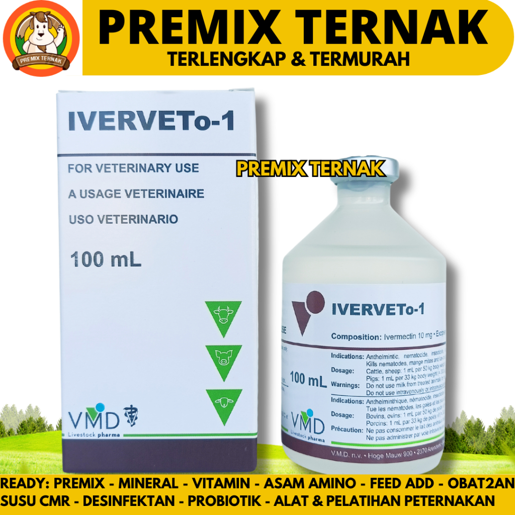 Jual IVERVETO-1 100ML - Obat Kutu Scabies Gudik Pinjal Cacing Sapi ...