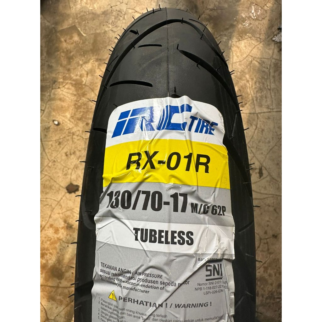 Jual BAN TUBELESS RING 17 UKURAN 130/70-17 type RX01-R MERK IRC ...