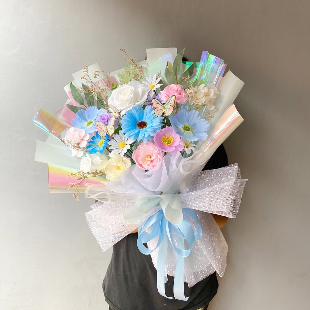 Jual BUKET BUNGA PALSU PEARL FLOWER BOUQUET ARTIFICIAL BUCKET BUATAN ...